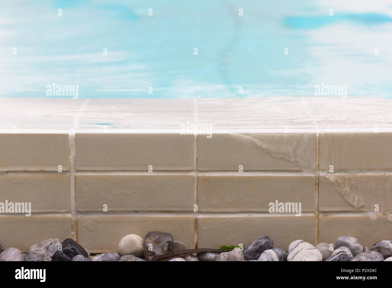 Close up the swimming pool background, with copy space Stock Photo - Alamy