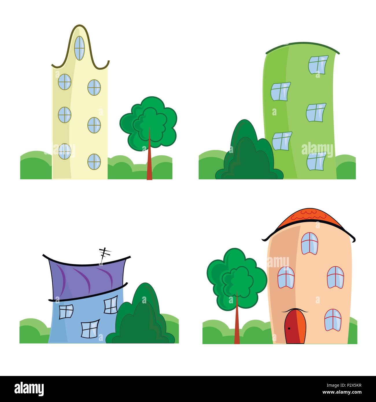 Animation illustration family house on hi-res stock photography and ...
