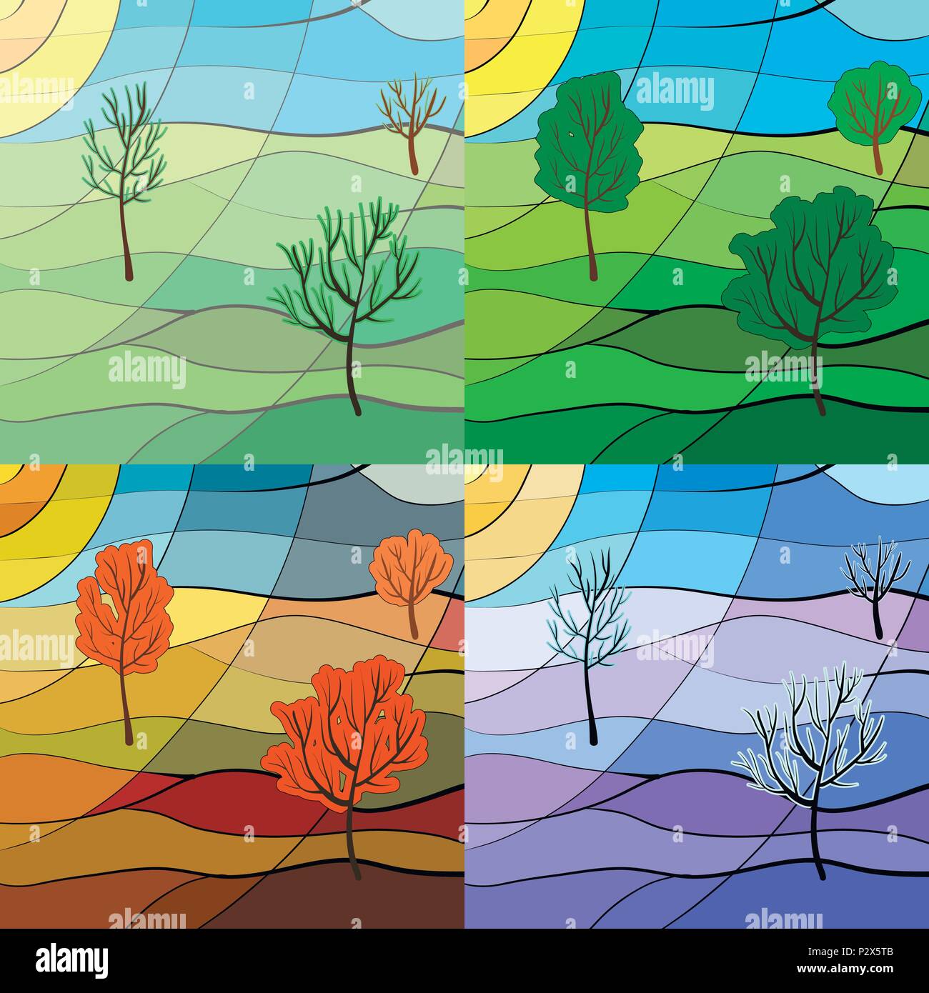Weather and sesons Stock Vector Images - Alamy