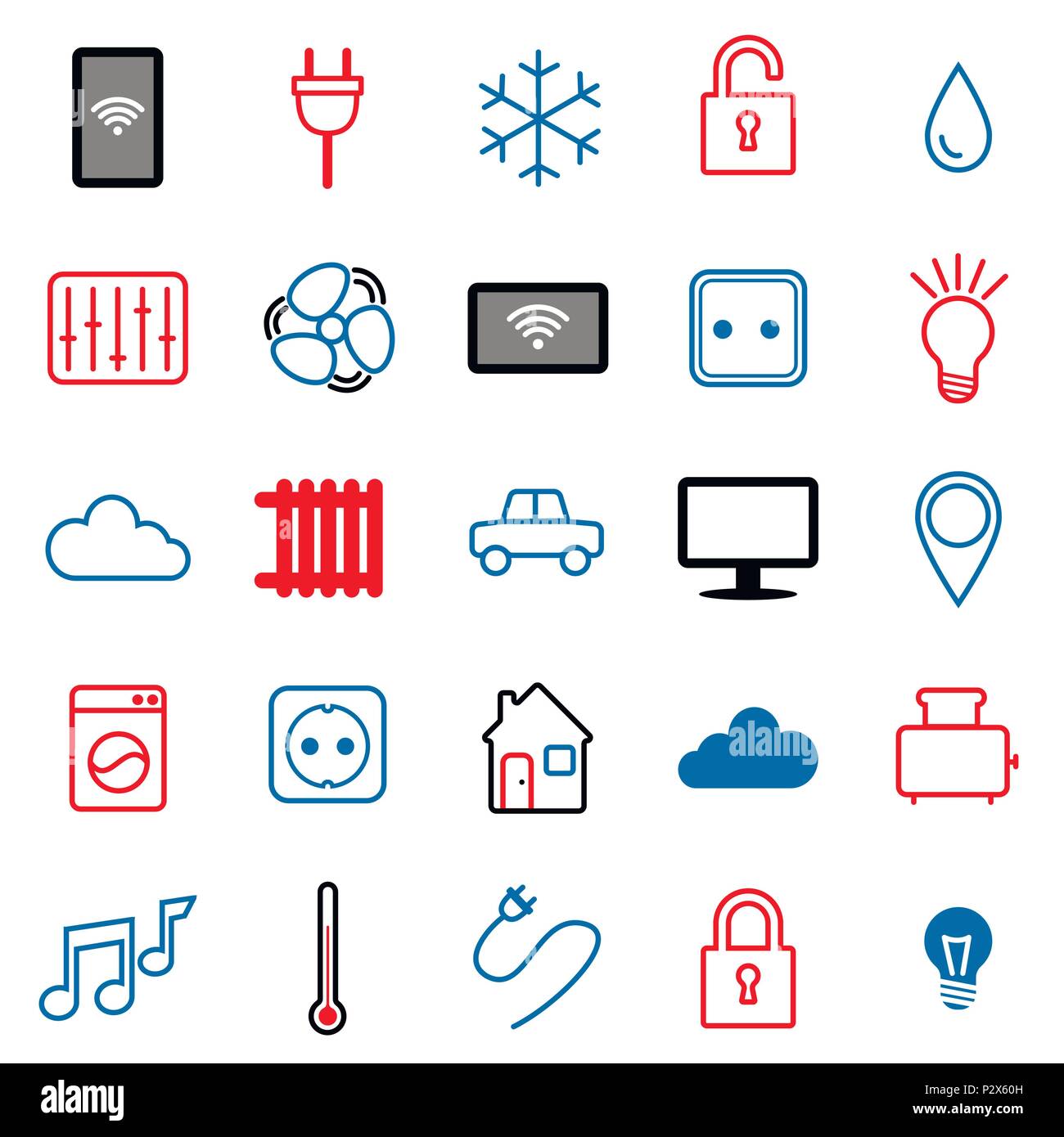Set of 25 icons. Internet of things Stock Vector Image & Art - Alamy