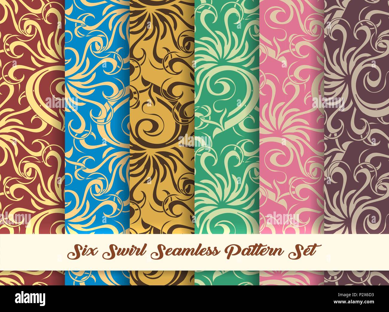 Seamless swirl pattern hi-res stock photography and images - Alamy