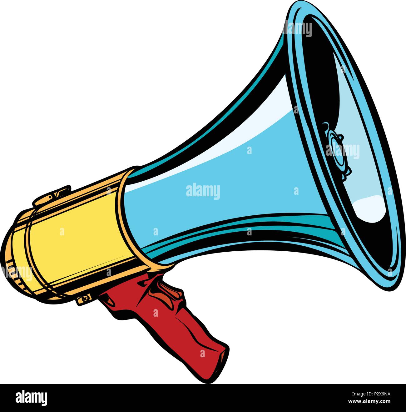 Megaphone isolated on white Stock Vector Images - Alamy