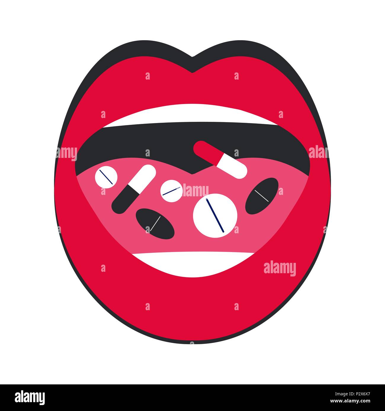 Woman vitamins pills Stock Vector Images - Alamy