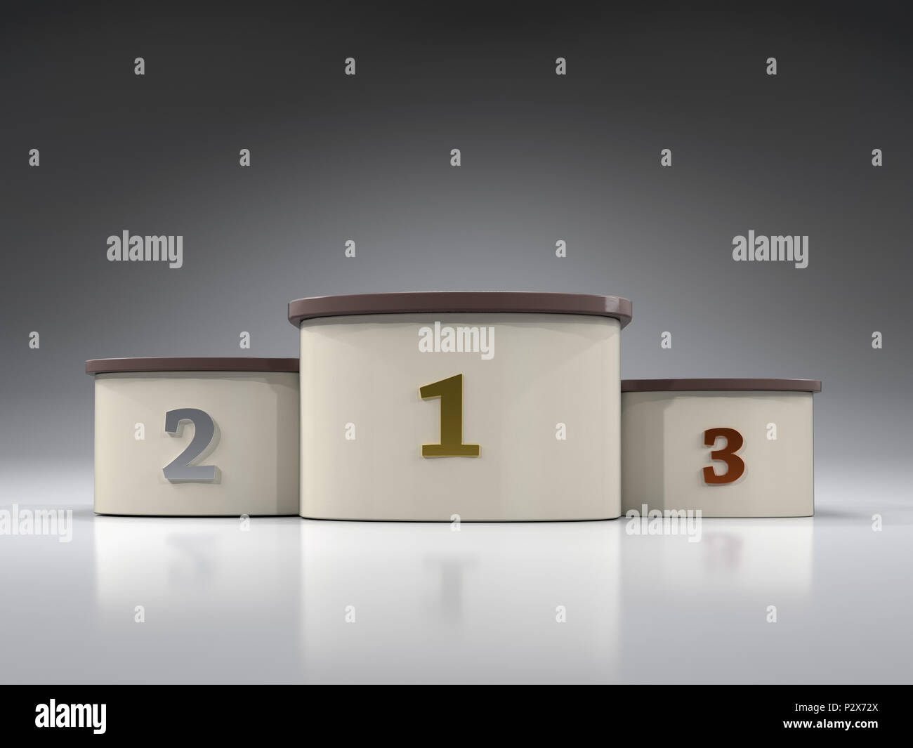 3D render of First, Second and Third place Podium Stock Photo - Alamy