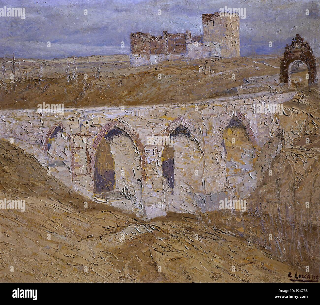 PUENTE Y CASTILLO DE AREVALO (AVILA) - 1928. Author: Carlos Lezcano ...