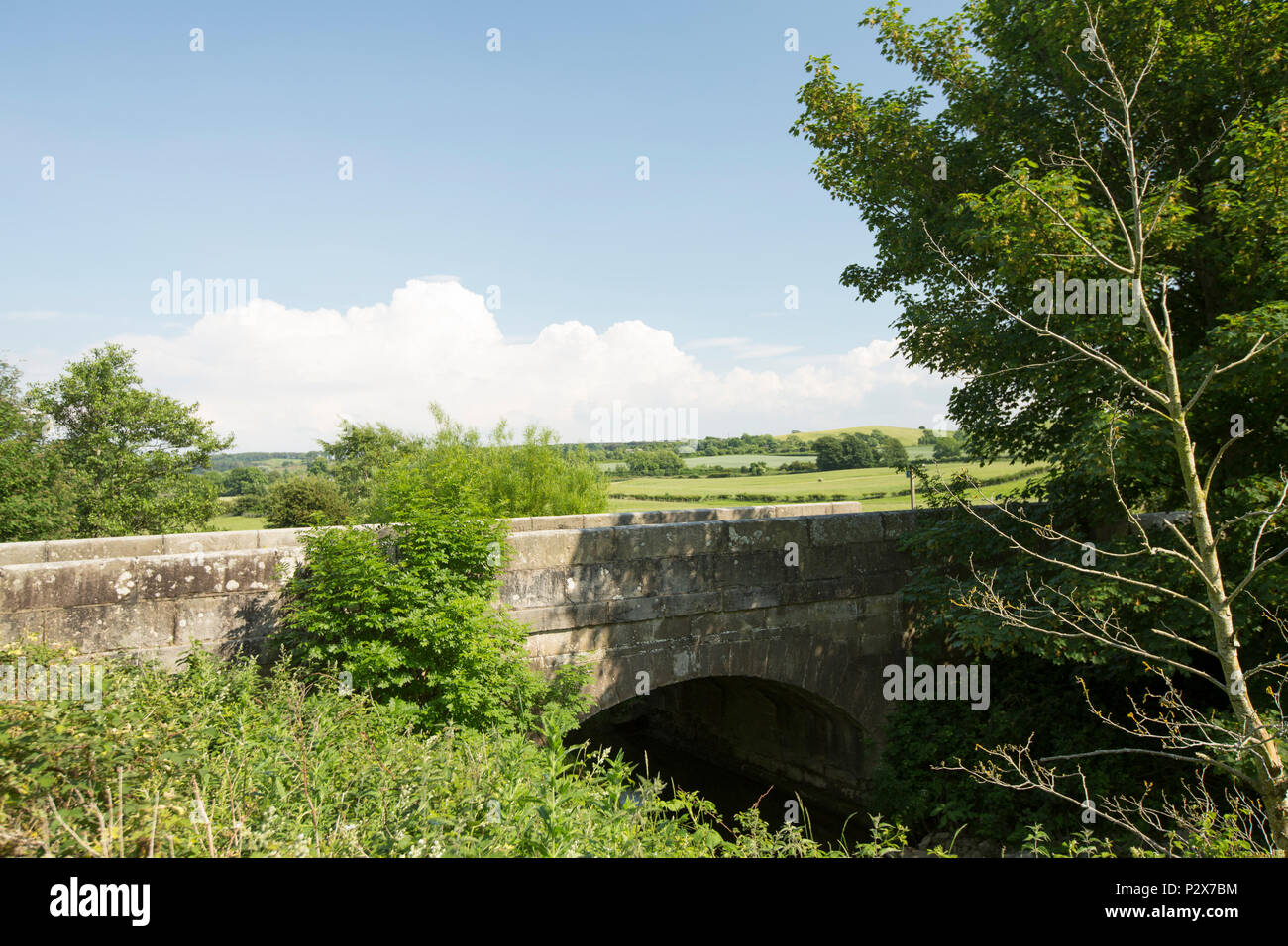 High Keer bridge near Borwick in Lancashire. The River Keer is a small ...