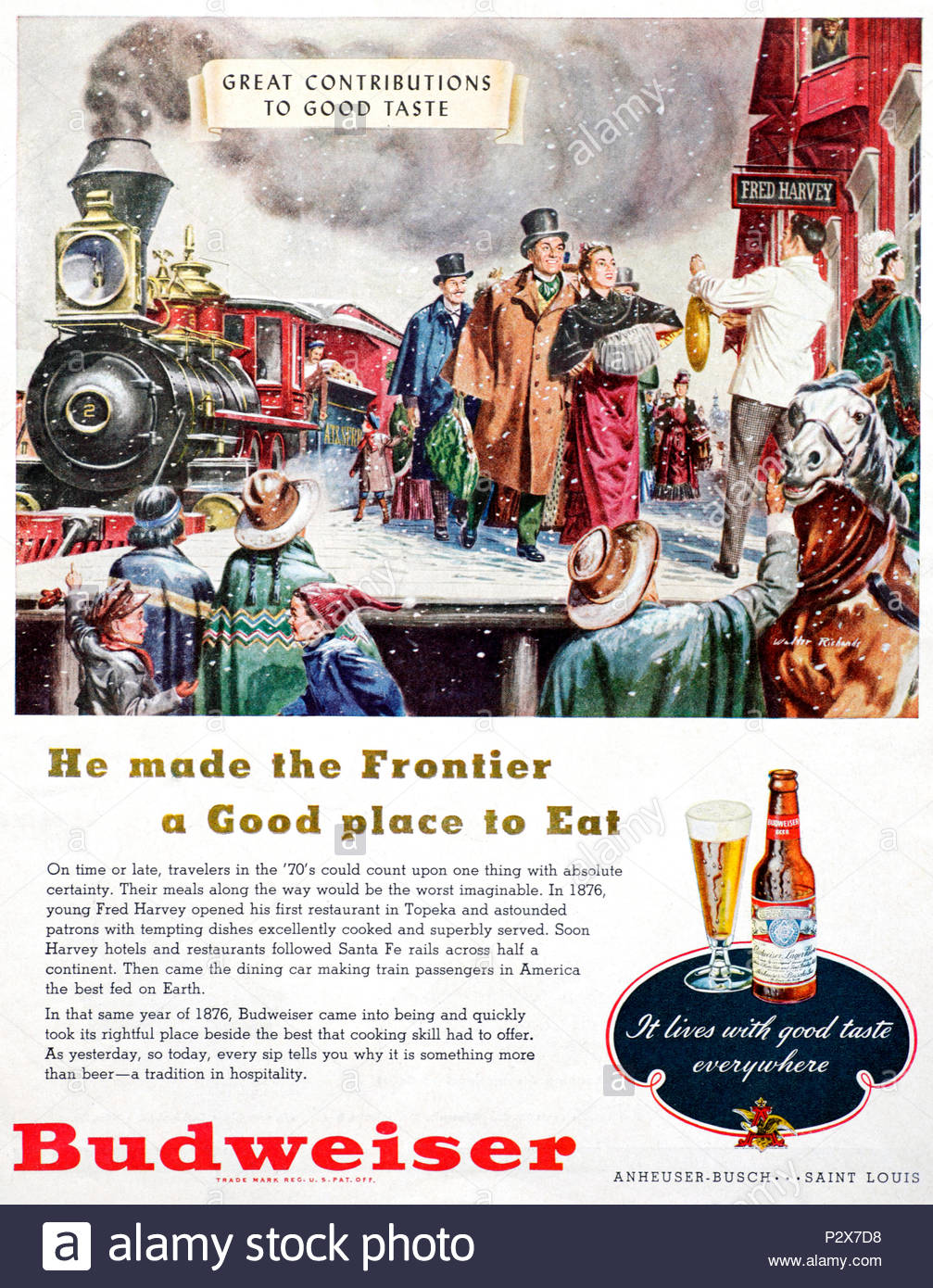 Budweiser advertisement vintage hi-res stock photography and images - Alamy