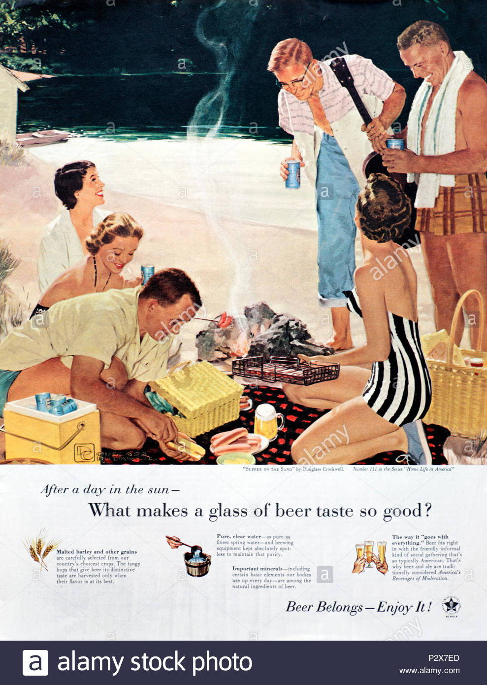 Usa advertisement picnic beer hi-res stock photography and images - Alamy