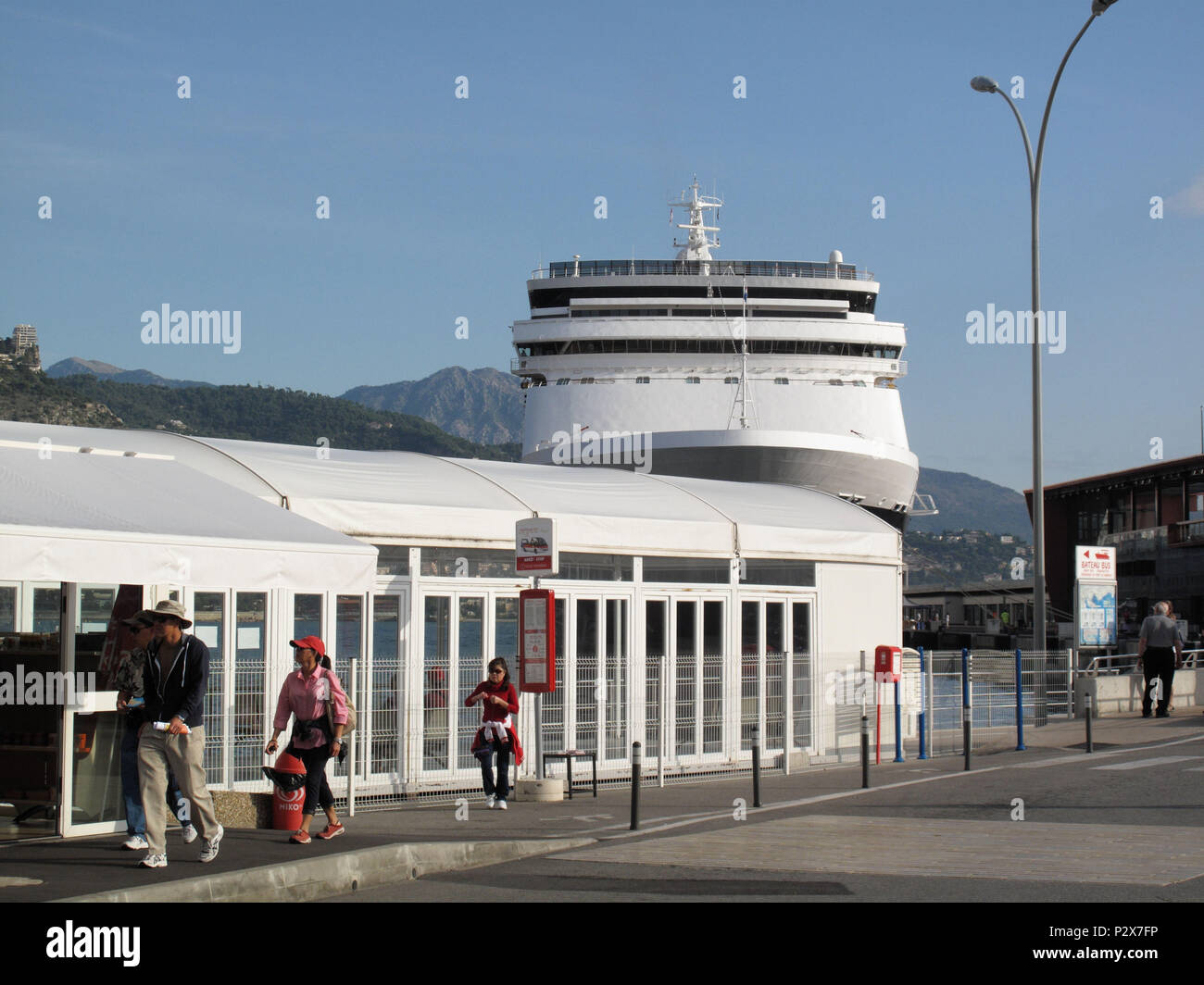 Monaco, cruise ship at the harbor Stock Photo - Alamy