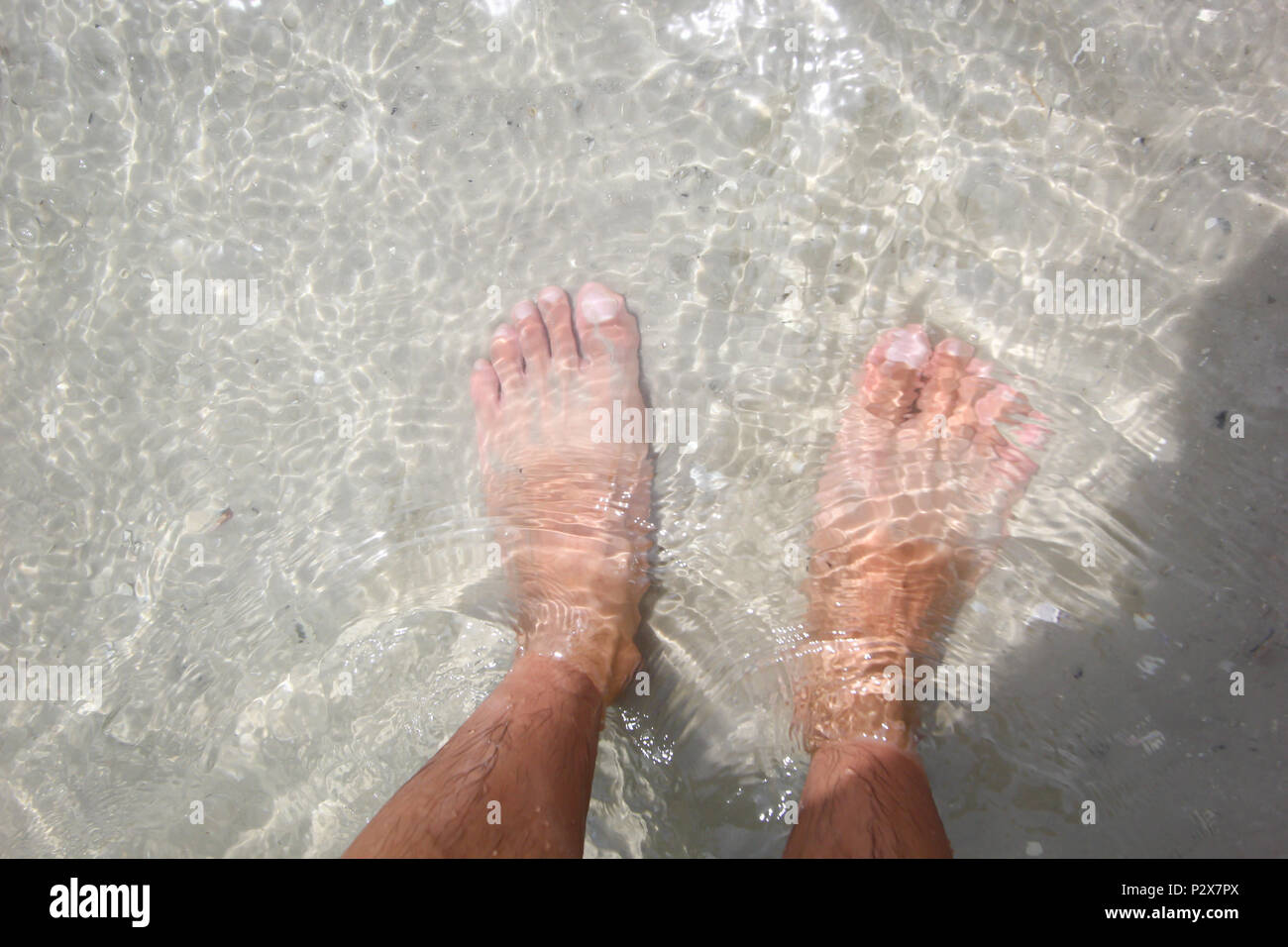 My footh under water Stock Photo - Alamy
