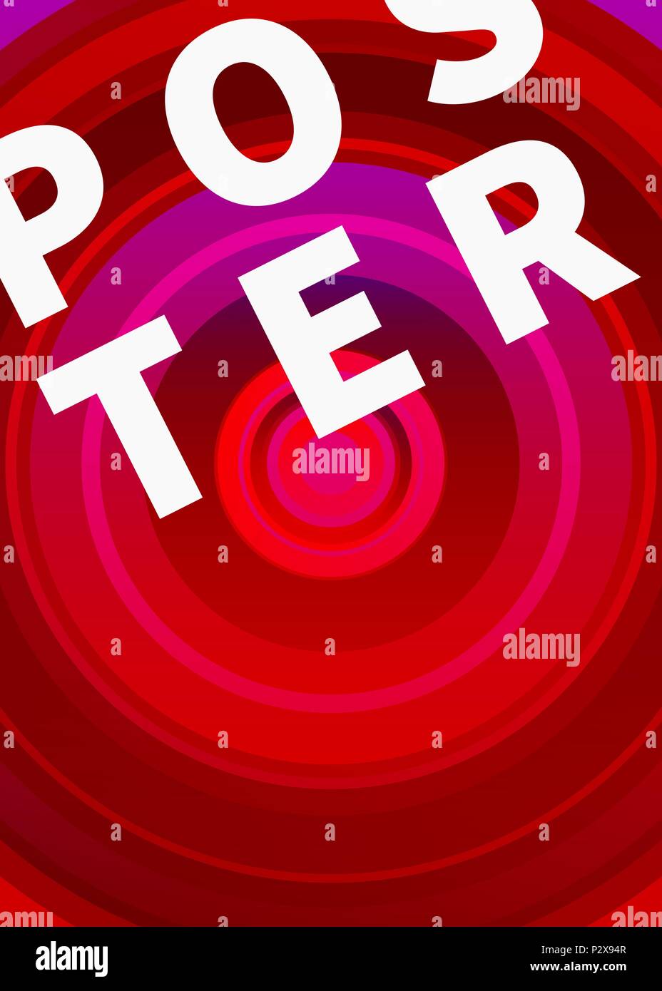 Gradient abstract red poster with circles. Vector illustration Stock ...