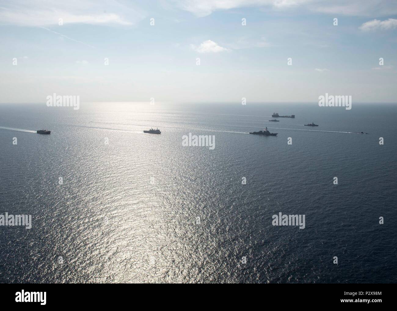 160806-N-SU278-267 JAVA SEA (Aug. 6, 2016) Ships participating in ...