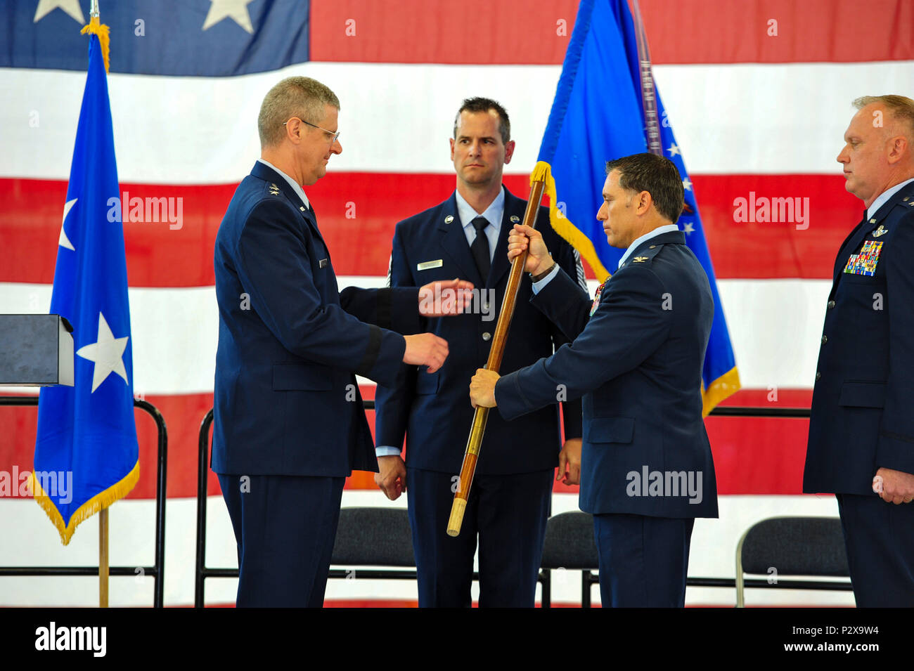 U.S. Air Force Col. Craig Baker, outgoing commander of the 180th ...