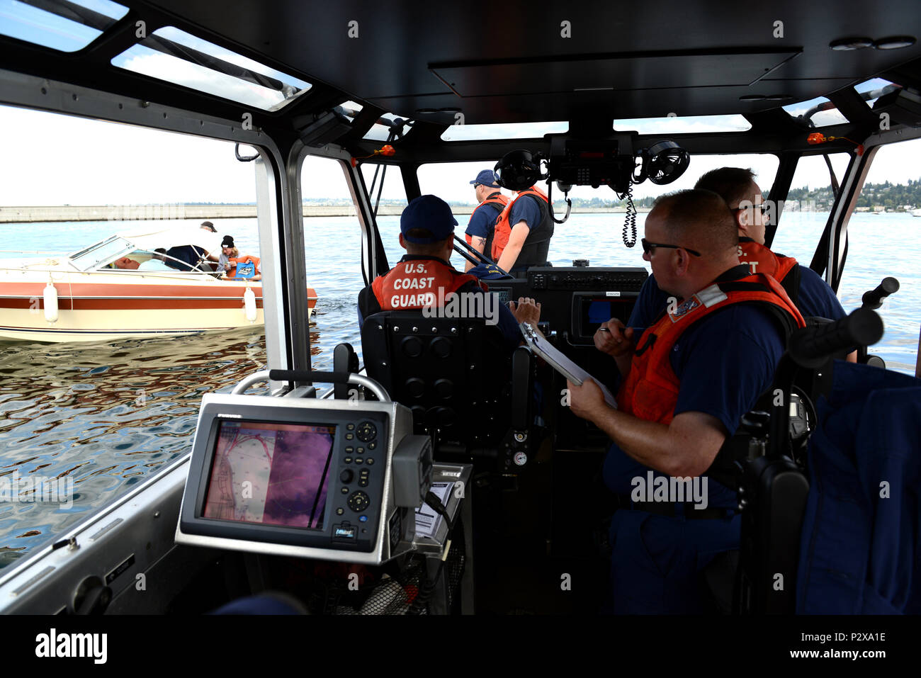 Coast guard boat inspection hi-res stock photography and images - Alamy
