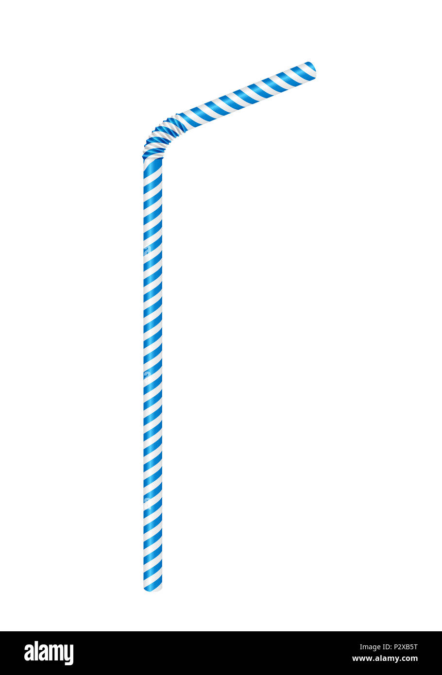 Drinking straw on a white background. Vector illustration Stock Photo ...