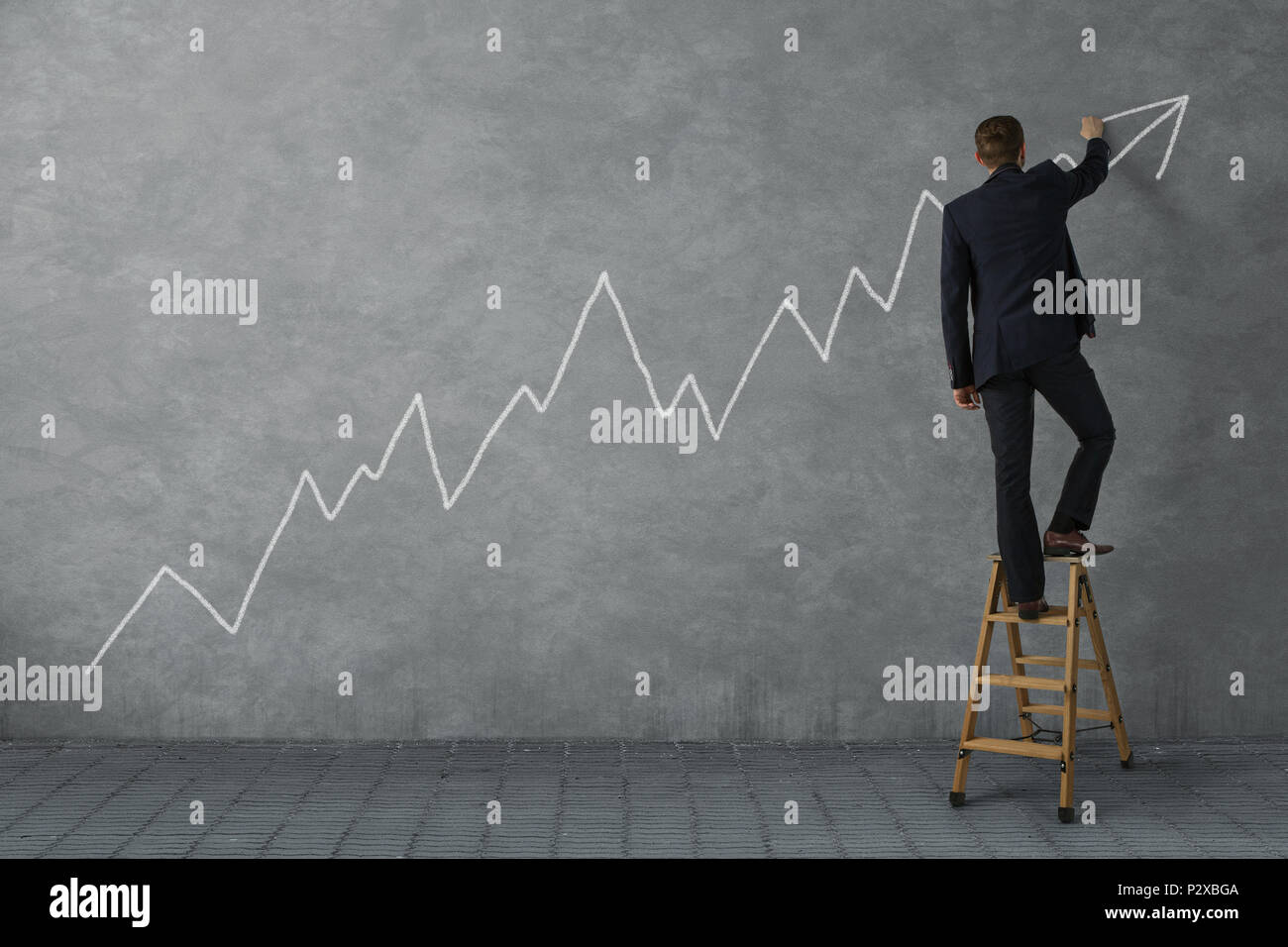 Drawing graph on the wall hi-res stock photography and images - Alamy