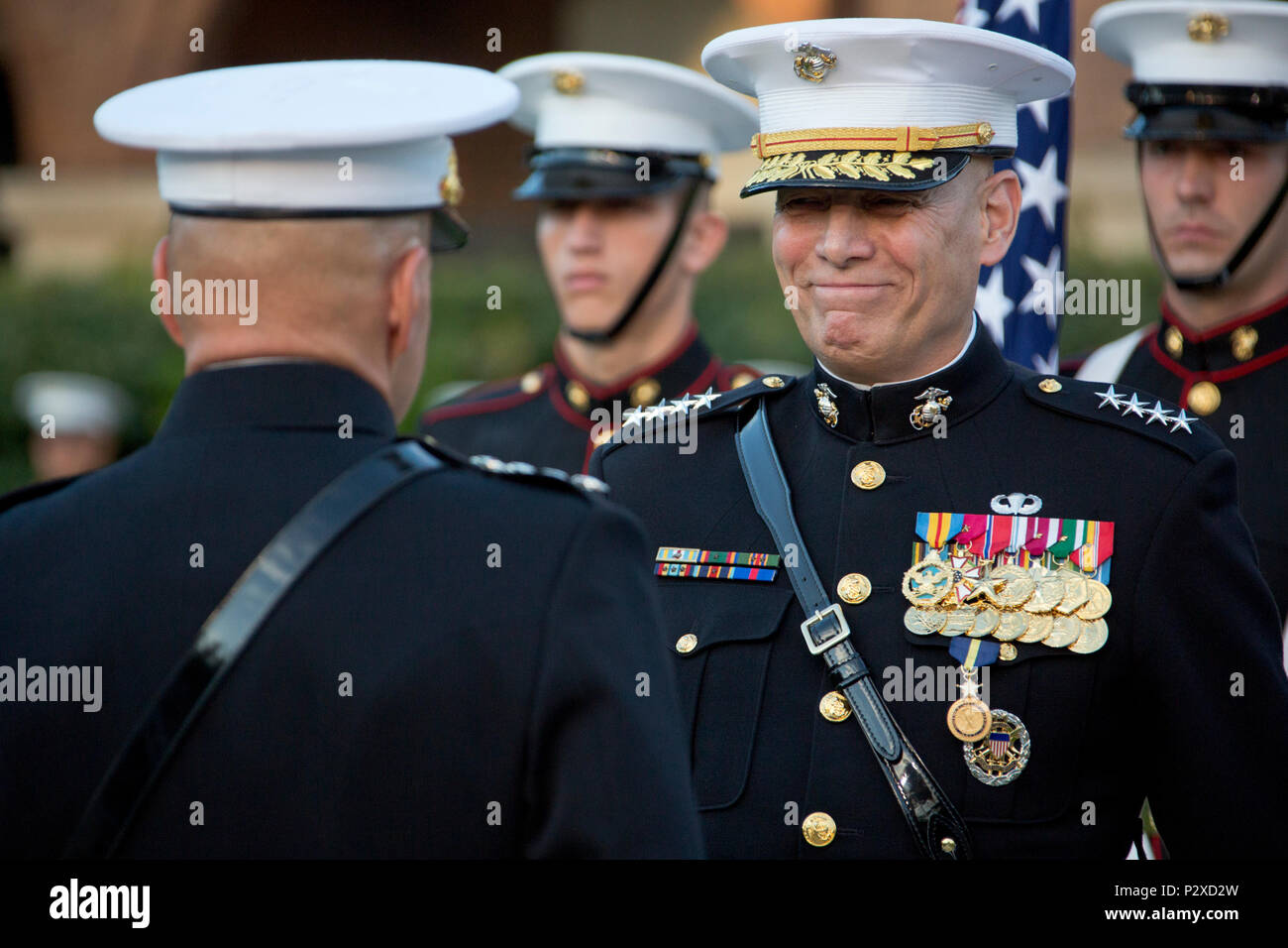 Assistant Commandant of the Marine Corps Gen. John M. Paxton, right ...