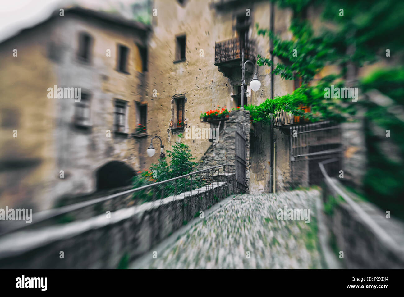 buildings in medieval city Stock Photo - Alamy