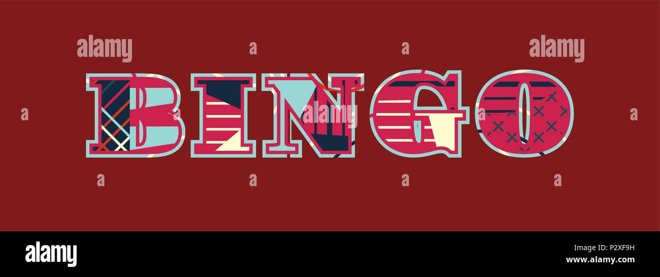 The word BINGO concept written in colorful abstract typography. Vector ...