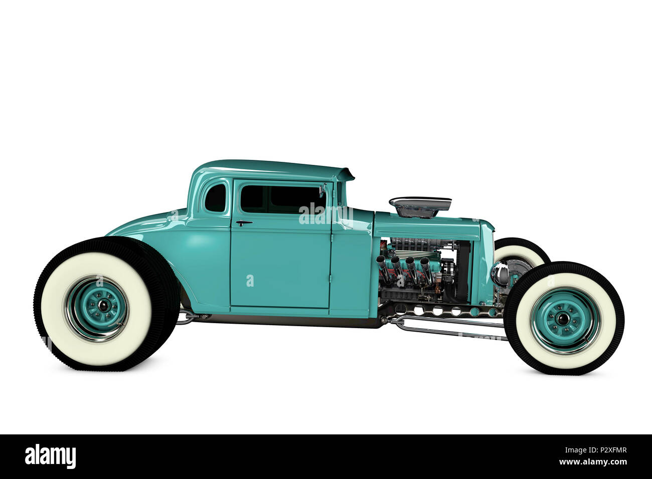 Hot Rod 3D render Stock Photo - Alamy