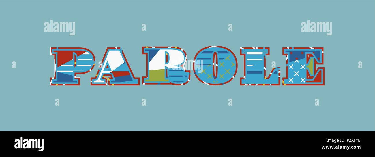 The word PAROLE concept written in colorful abstract typography. Vector ...