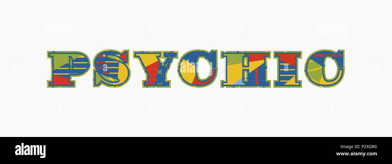 The word PSYCHIC concept written in colorful abstract typography ...