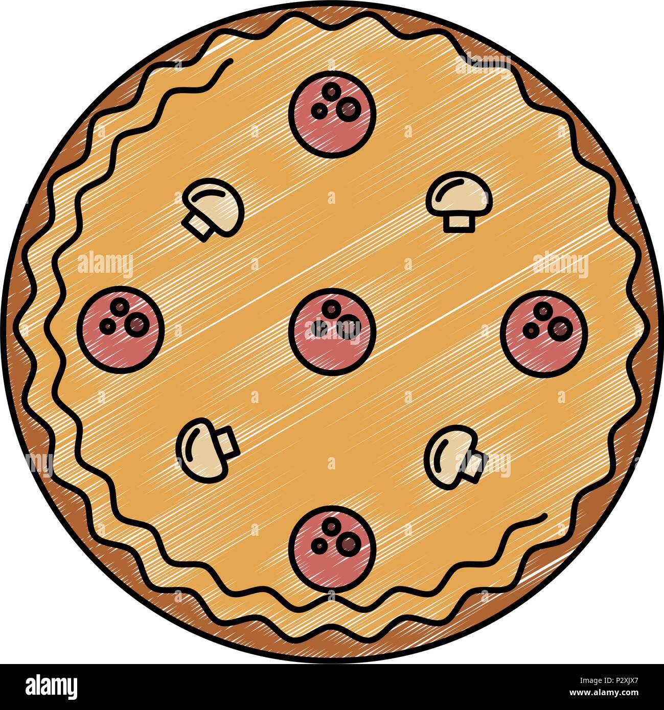 Pizza italian food scribble Stock Vector Image & Art - Alamy