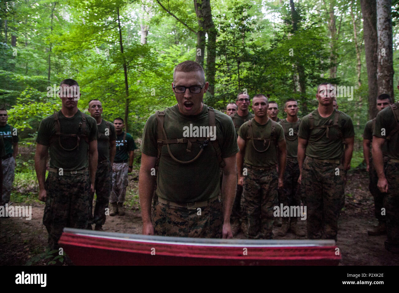 Candidates with Alpha and Charlie Company, Officer Candidate School ...
