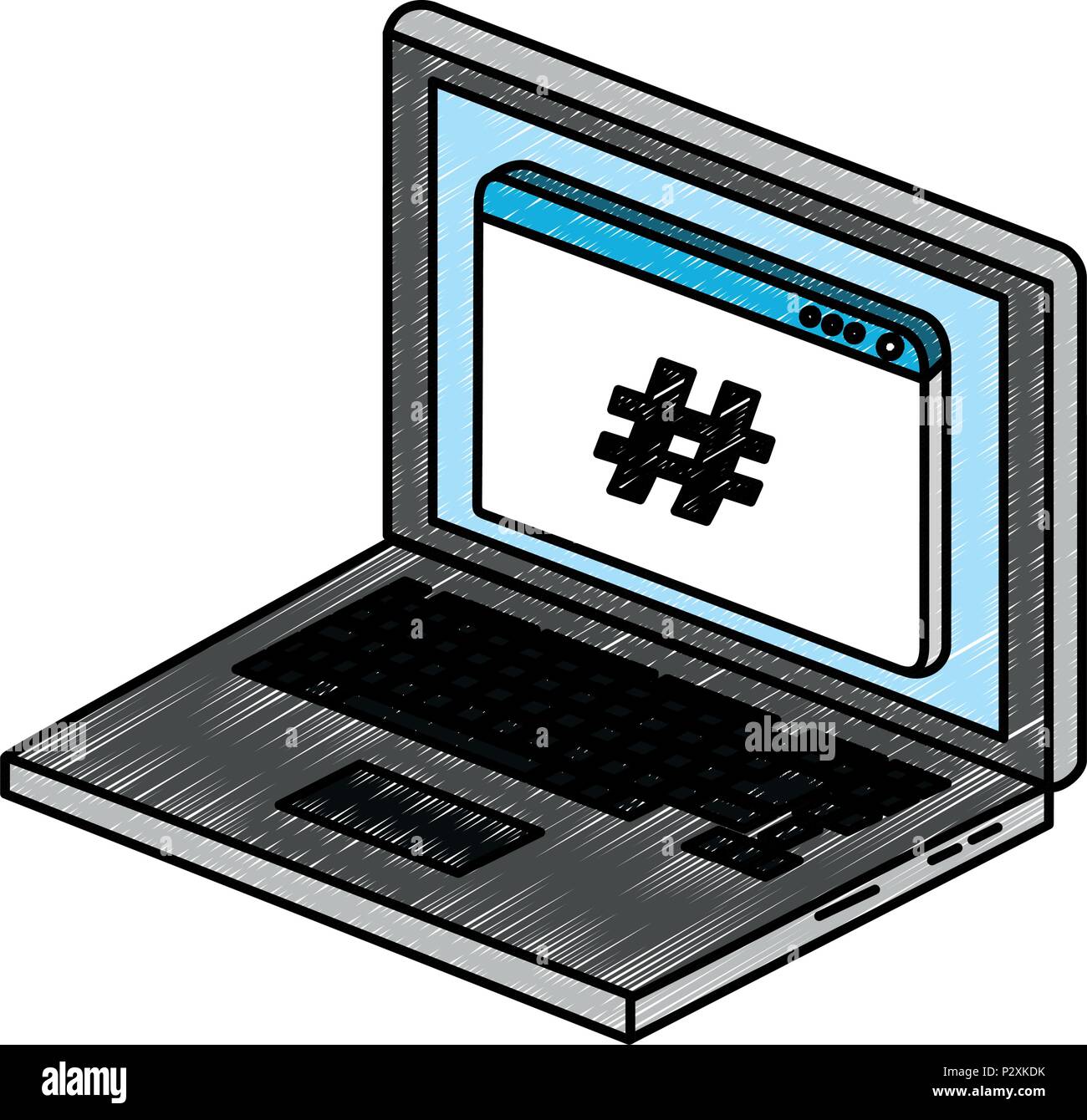 Laptop and programming scribble Stock Vector Image & Art - Alamy