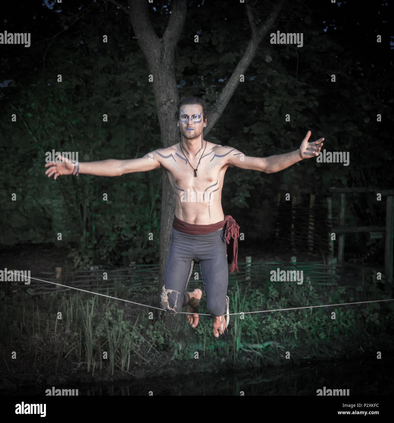 Rope acrobatics hi-res stock photography and images - Alamy