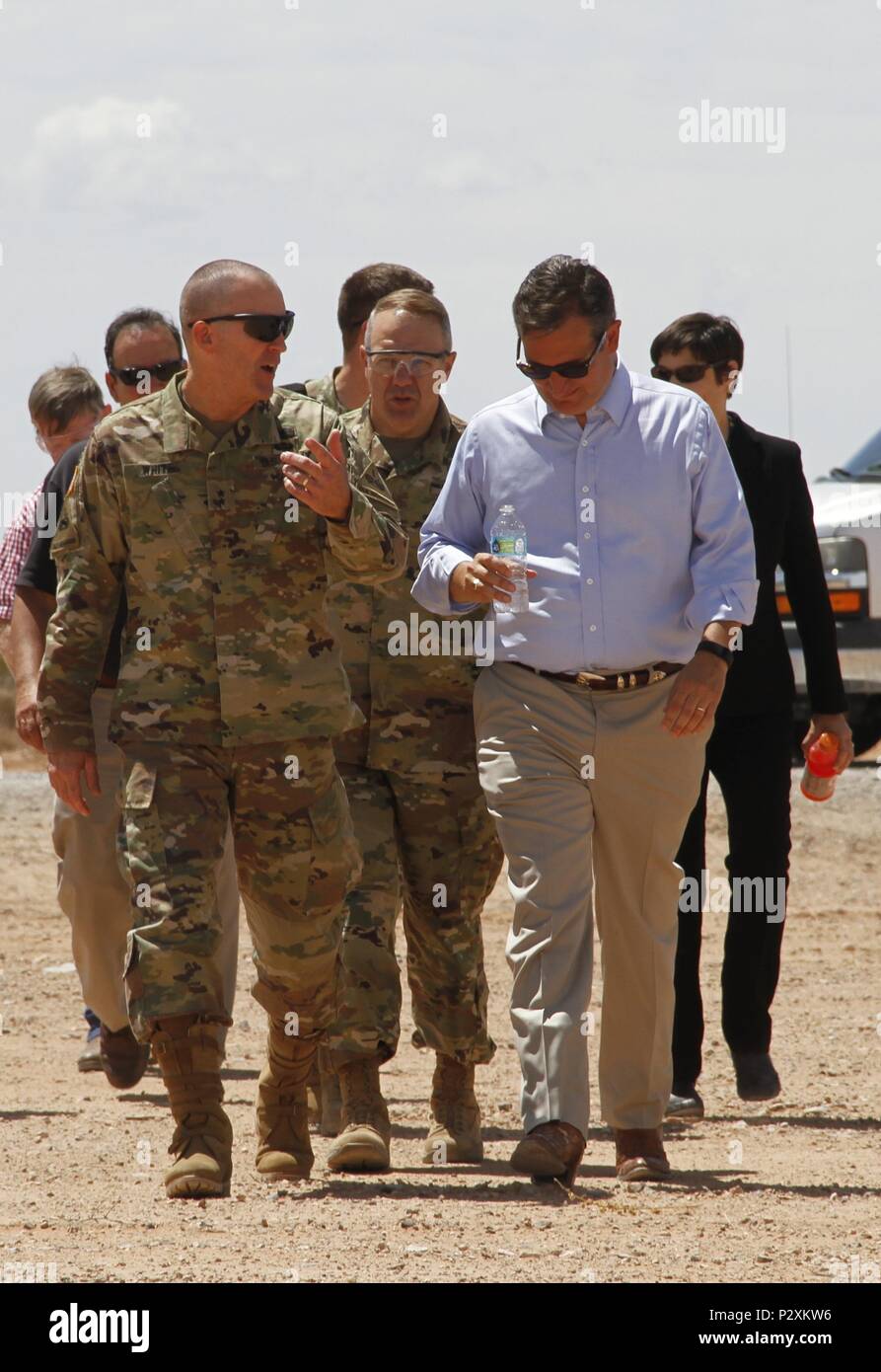 Maj. Gen. Pat White, left, and U.S. Senator (R-Texas) Ted Cruz, right ...