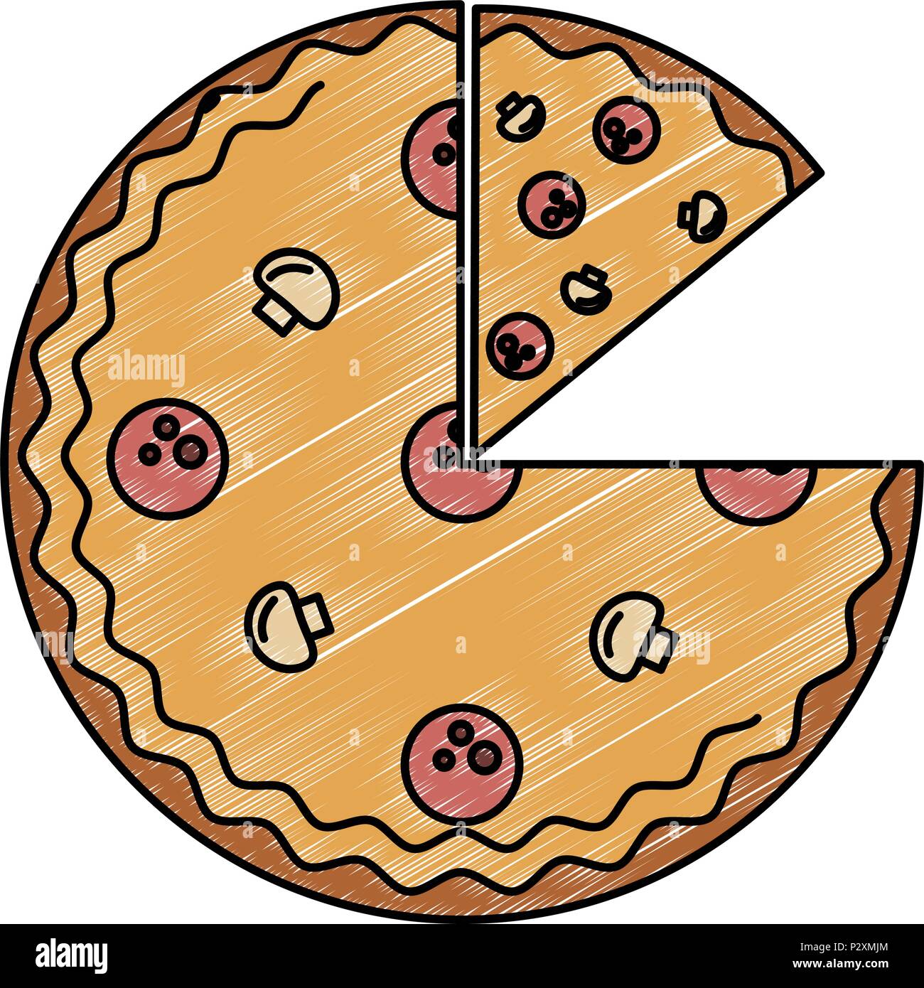 Pizza italian food scribble Stock Vector Image & Art - Alamy