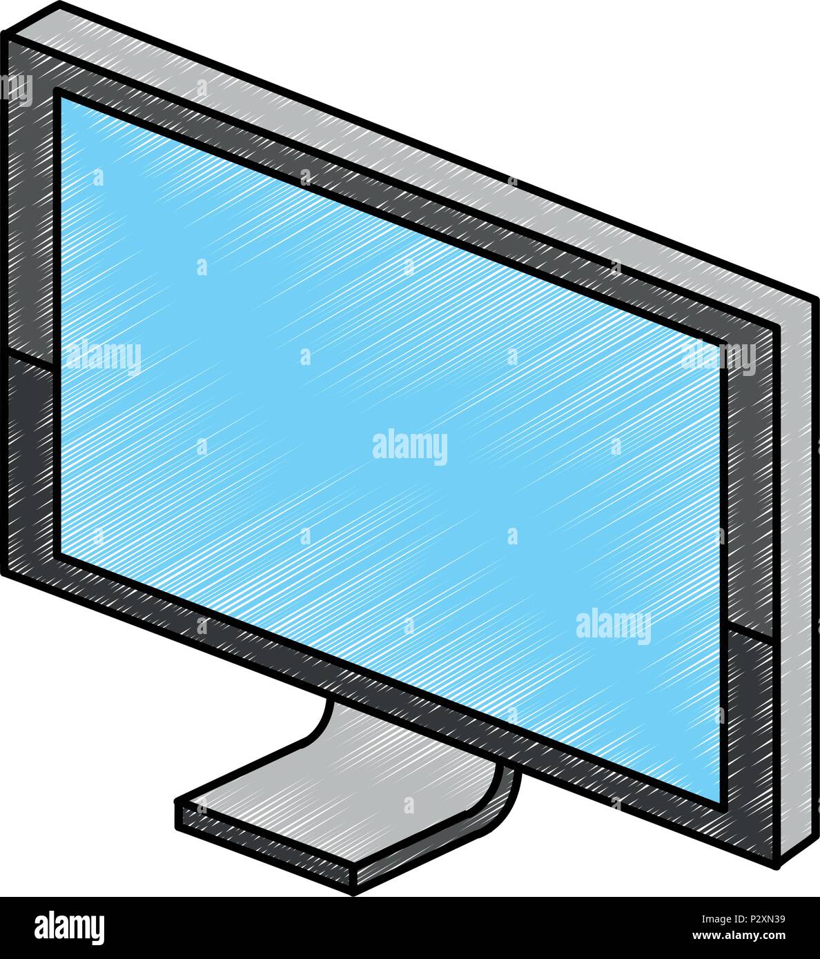 Computer screen isolated scribble Stock Vector Image & Art - Alamy