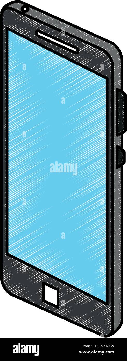 Smartphone mobile technology scribble Stock Vector Image & Art - Alamy