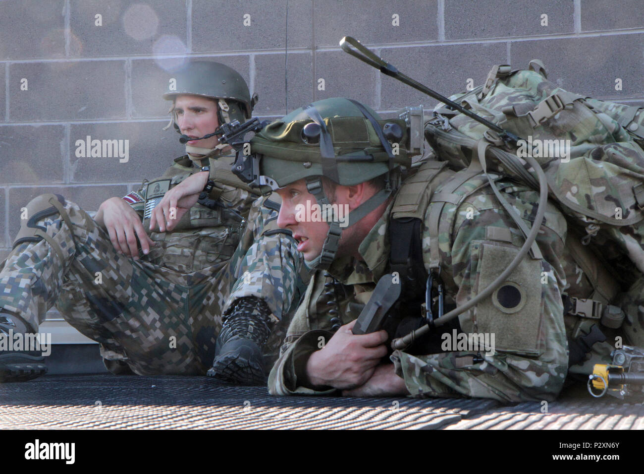 A Soldier from Charlie Company 1st Battalion, 125th Infantry Regiment ...