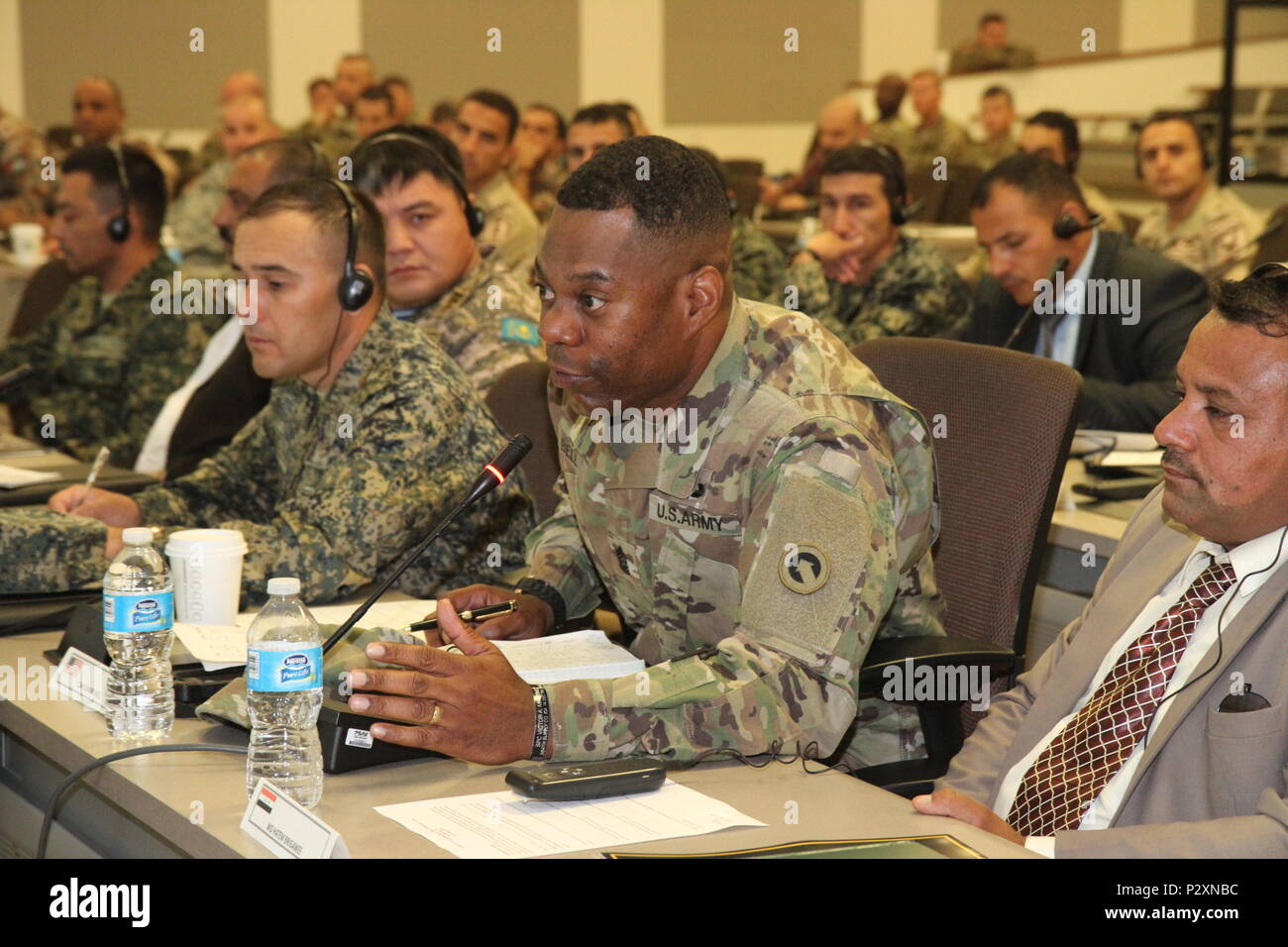 Command Sgt. Maj. Edward Bell, 1st Sustainment Command (Theater), makes ...