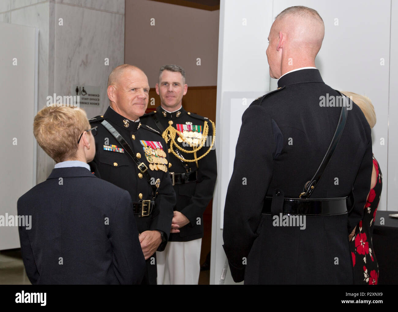 Commandant of the Marine Corps Gen. Robert B. Neller, center left ...