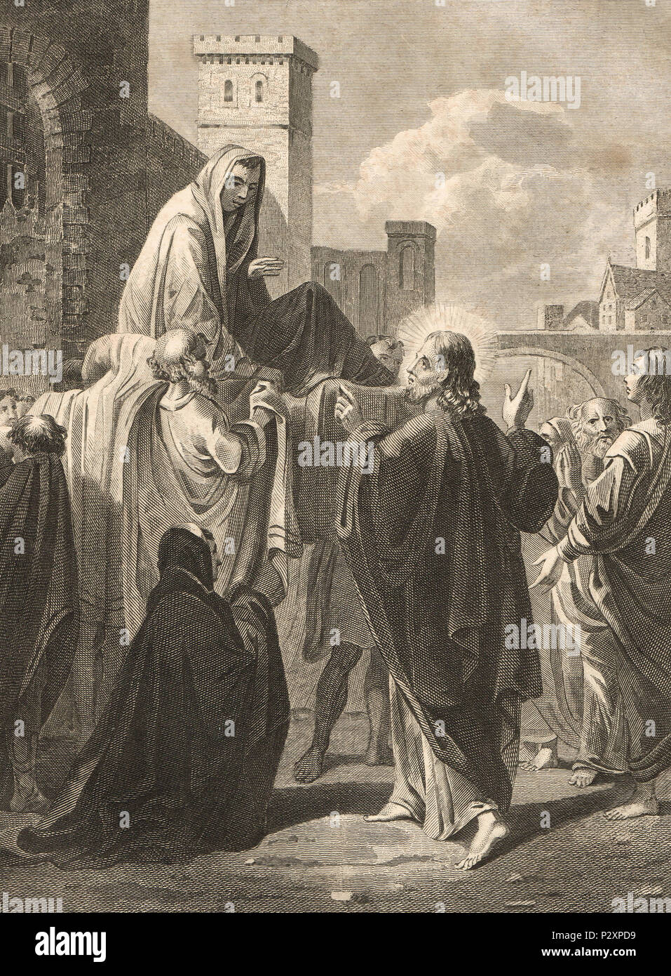 Raising of the son of the widow of Nain Stock Photo - Alamy