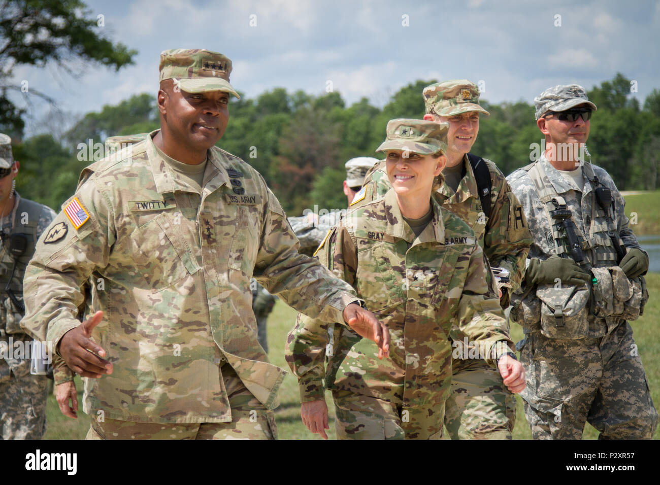 U.S. Army Lt. Gen. Stephen Twitty, Commanding General, First United ...