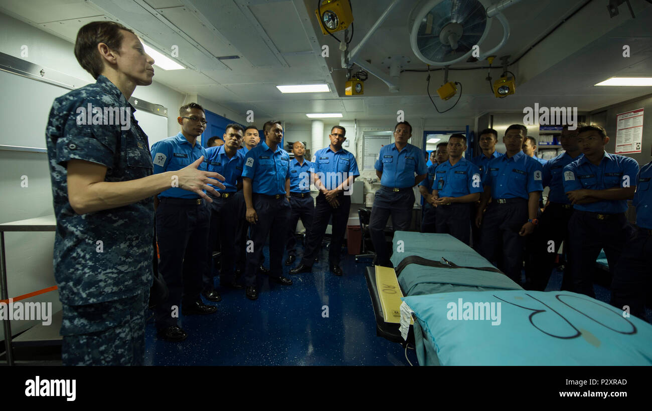KOTA KINABALU, Malaysia (Aug. 10, 2016) Lt. Dana Lilli, senior medical ...