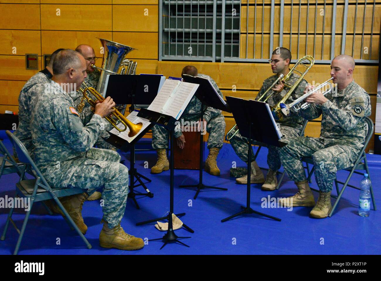 GRAFENWOEHR, Germany – Soldiers of the 313th Army Band play during the ...