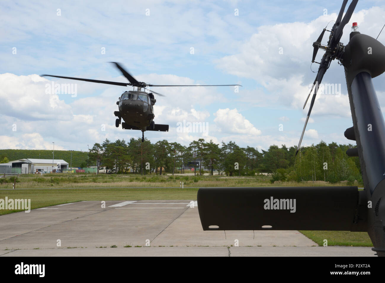 A U.S. UH-60M Black Hawk helicopter, assigned to the 3rd Battalion ...