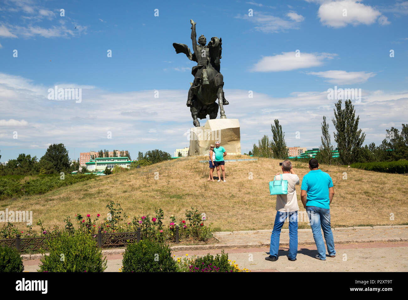 25.08.2016, Tiraspol, Transnistria, Moldova - People pose for ...