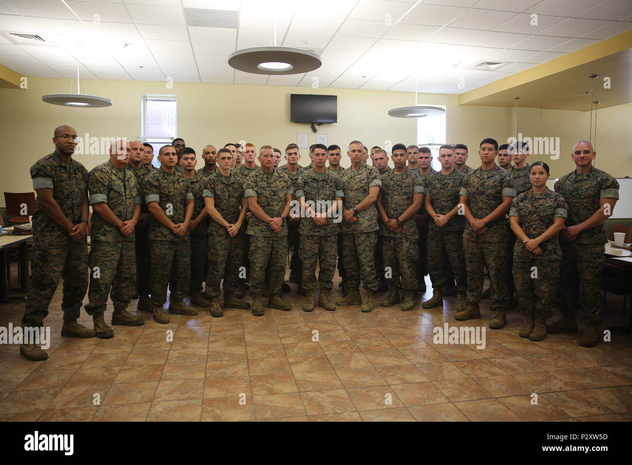 Marines involved with Marine Air Control Group 28's Corporals Course ...