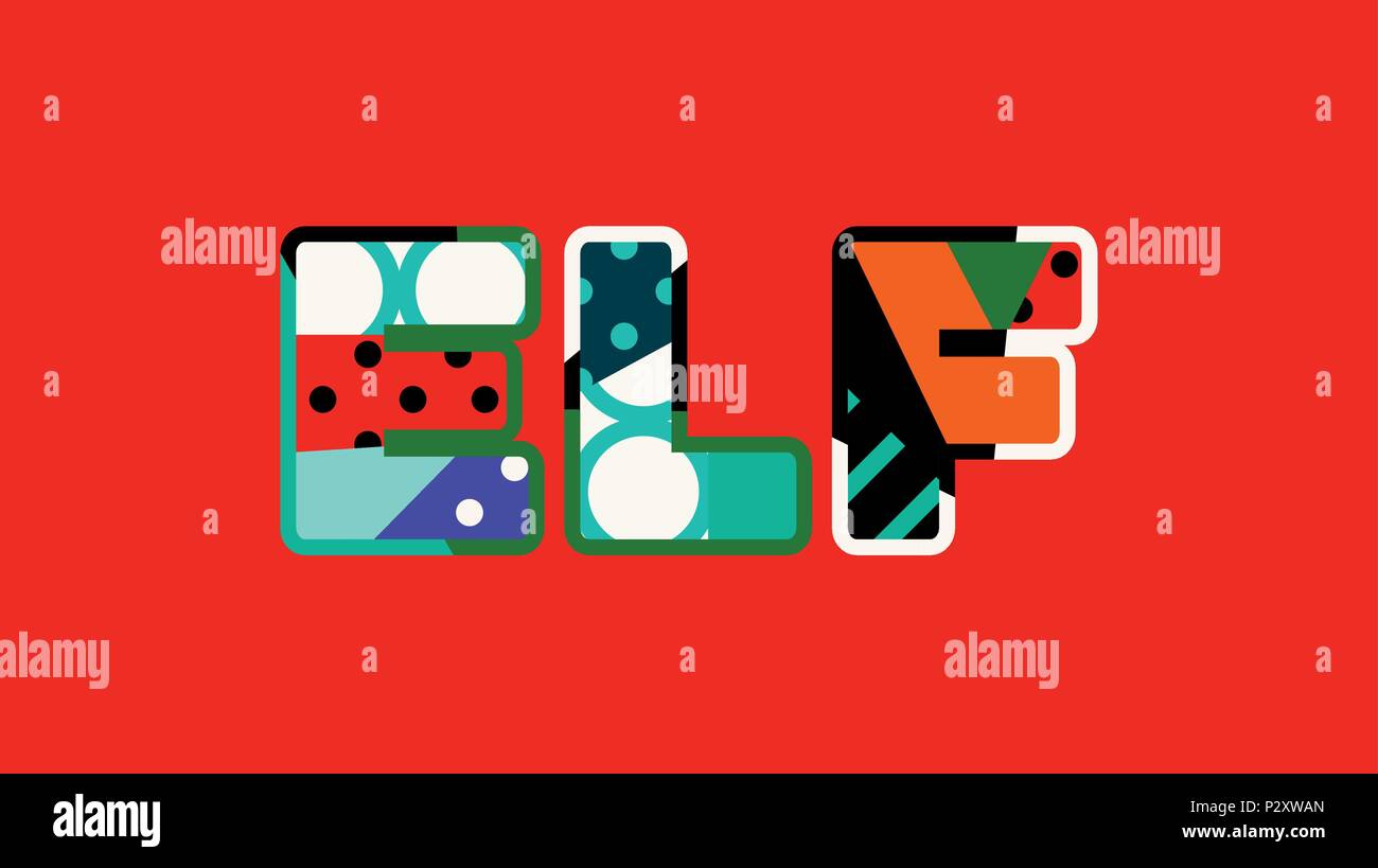 Elf word Stock Vector Images - Alamy