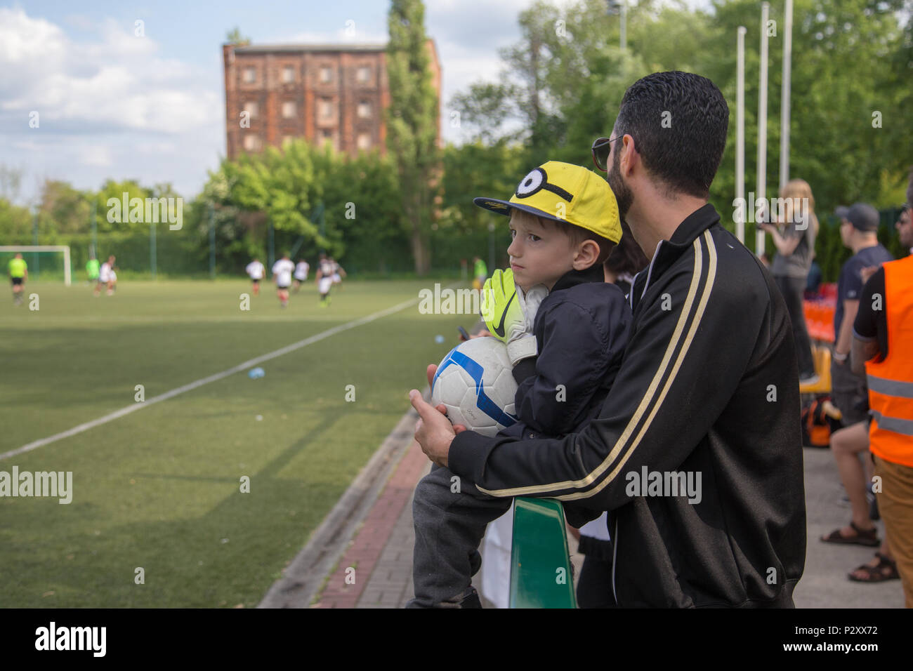 Football fans of local football club AKS Zly Stock Photo - Alamy