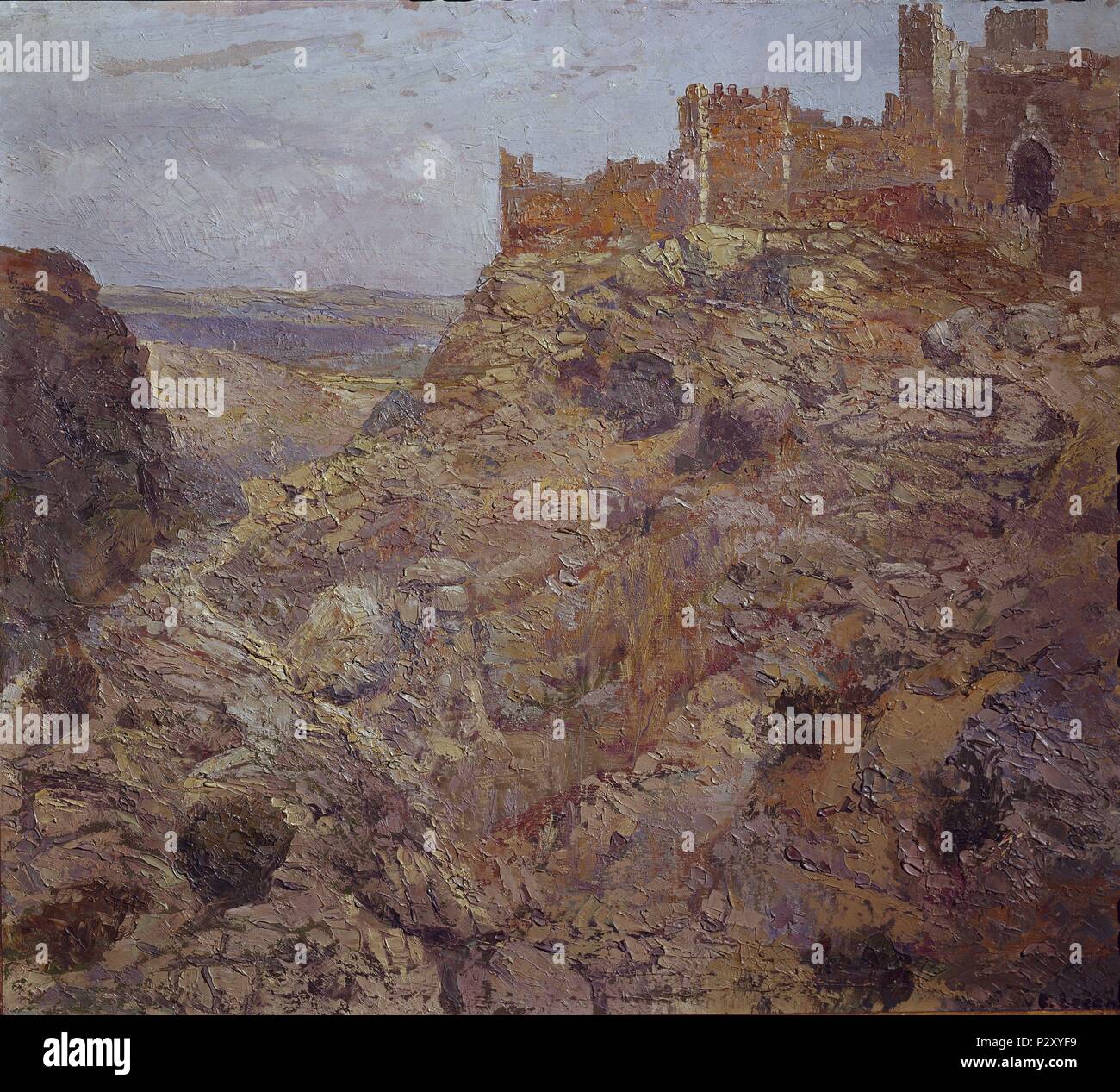 'Castle of Montalban', 1928, Oil on canvas. Author: Carlos Lezcano ...