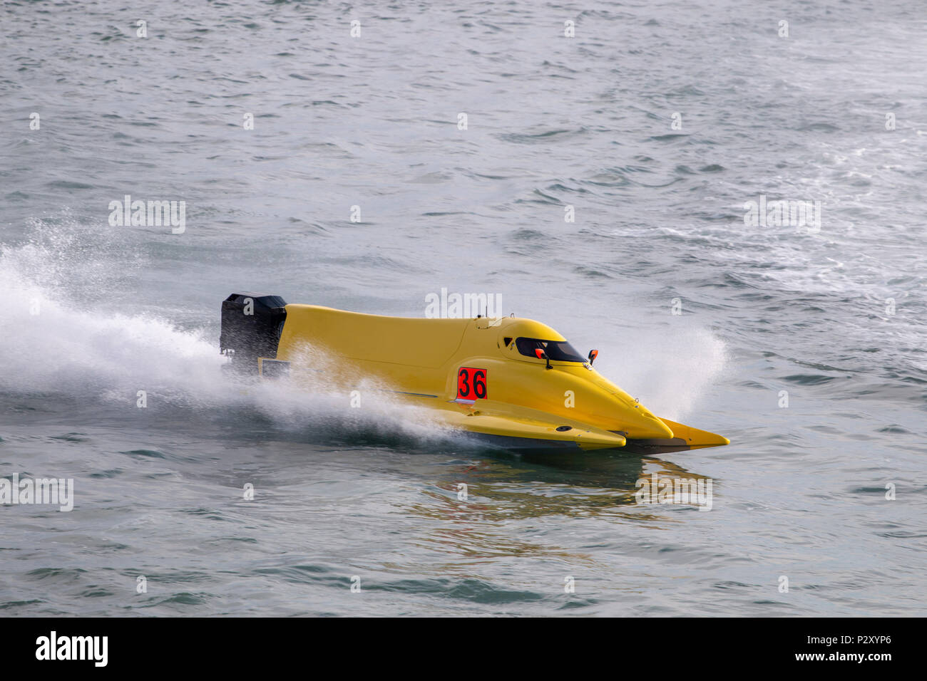 Fast powerboat racing on a river in Portimao, Portugal Stock Photo - Alamy