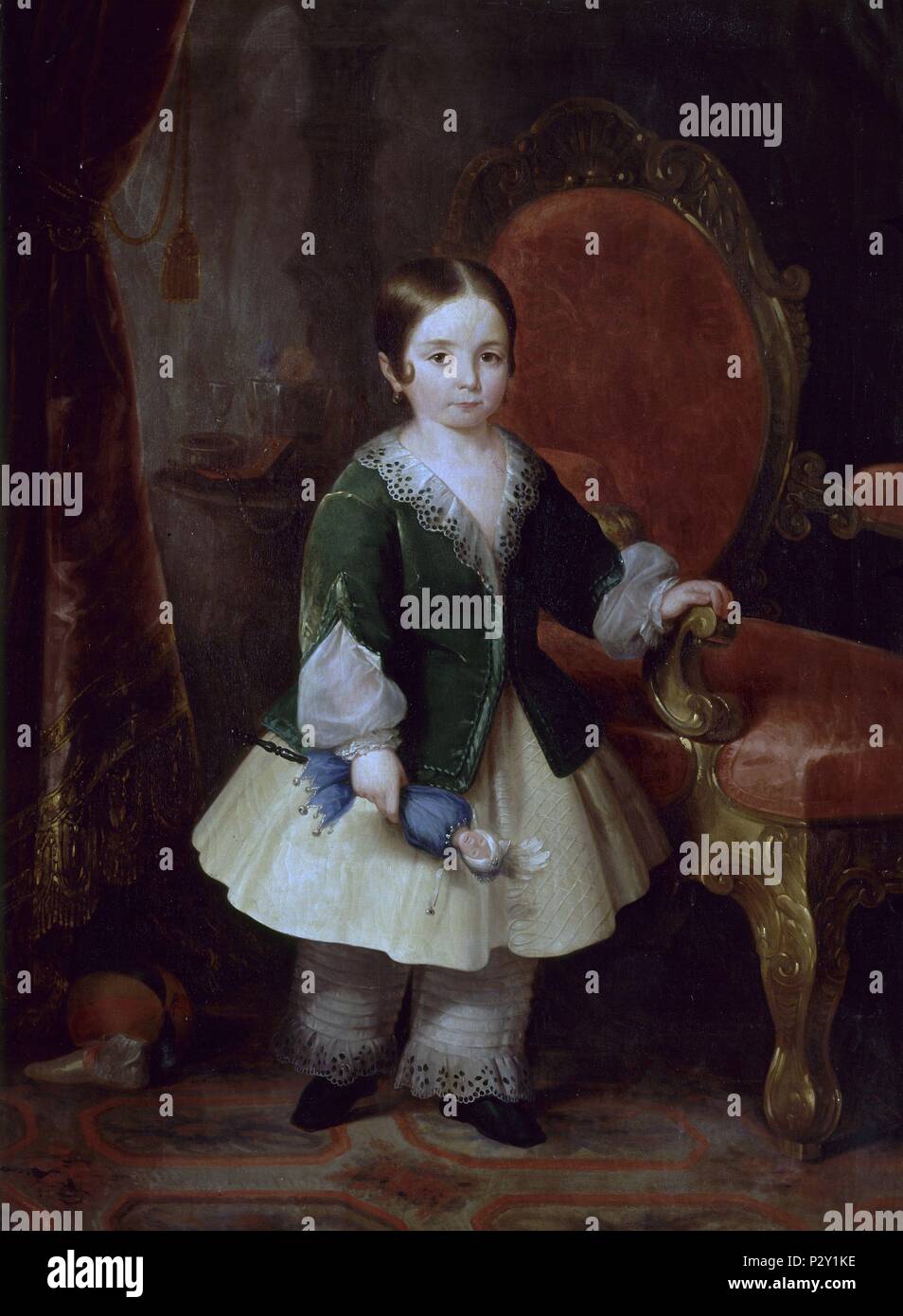 'Portrait of Isabel de Tejada y de la Pezuela', 1851, Oil on canvas ...