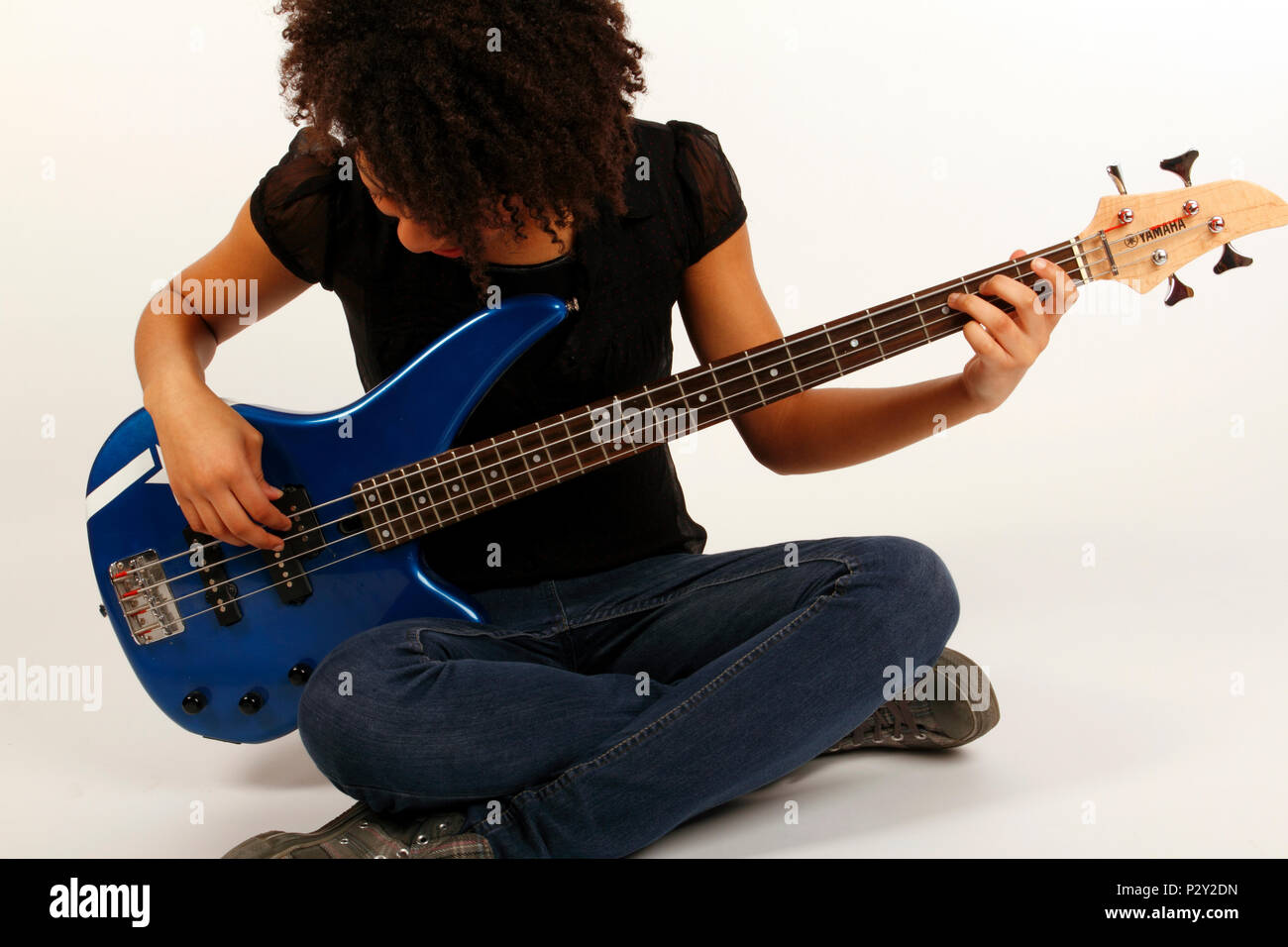 Bass Guitar player Stock Photo - Alamy